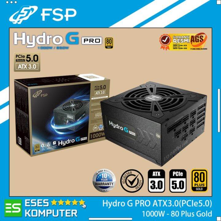PSU FSP HYDRO G PRO ATX3.0 (PCIe5.0) 1000W 80 Plus Gold Fully Modular | Lazada Indonesia