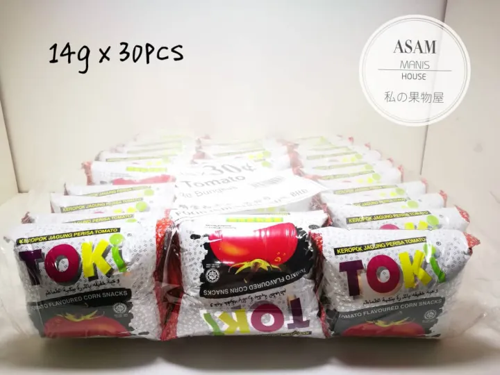 Toki Tomato Flavoured Corn Snacks/Keropok Jagung Perisa Tomato/番茄味爆米粒 ...