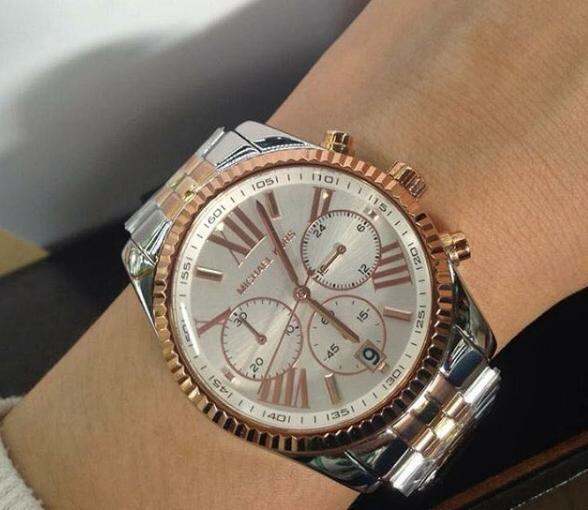 Michael Kors Lexington Chronograph Tri-Tone Women's Watch - MK5735 ...