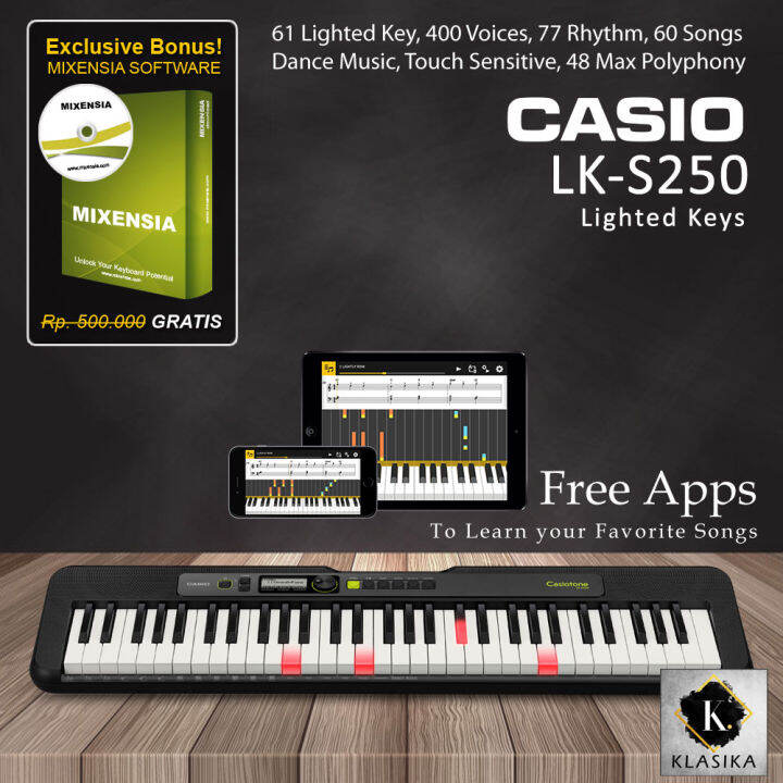 Keyboard Casio LK-S250 / LKS250 / LKS 250 Lighted Key Garansi Resmi | Lazada Indonesia