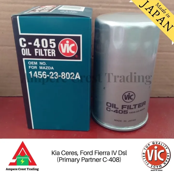 Vic Oil Filter C-405 for Kia Ceres, Ford Fierra IV Dsl (Primary Partner ...