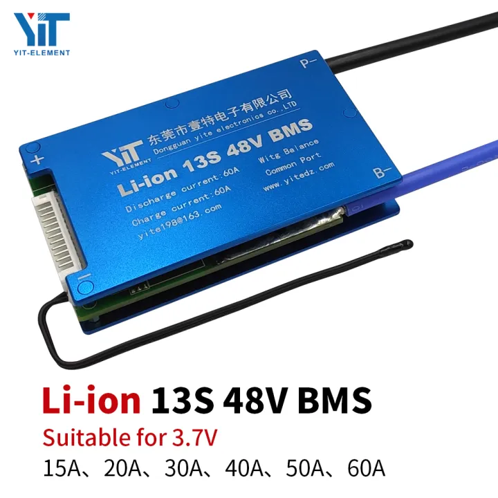 13S BMS 48V 3.7V lithium battery protection board temperature ...