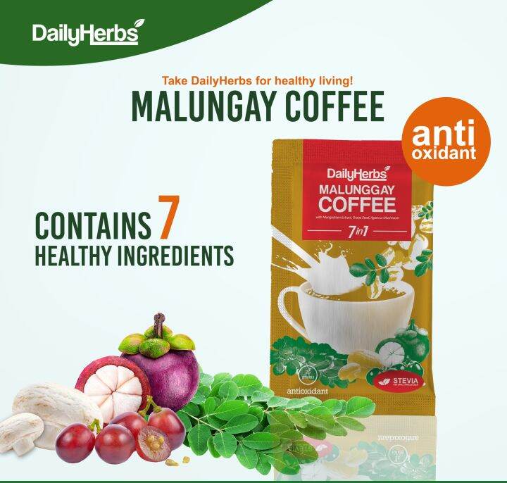 Daily Herbs Malunggay Coffee Healthy Coffee 7 in 1 | Mangosteen Coffee ...
