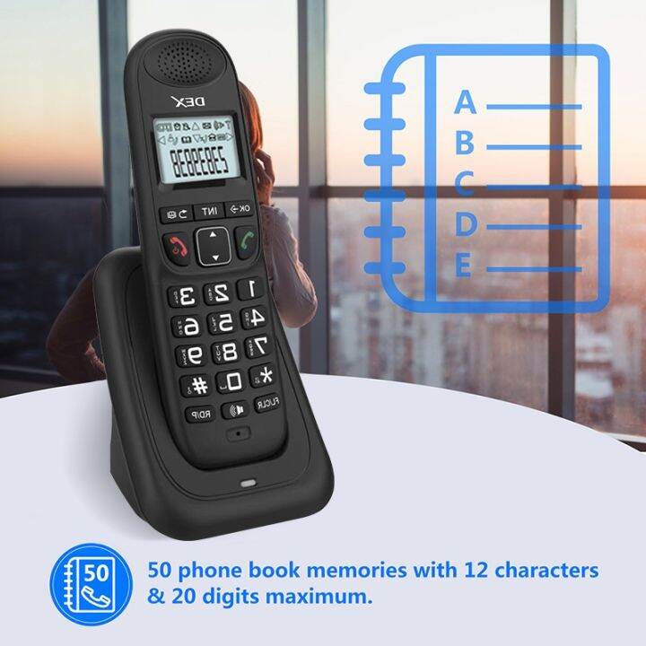 D1003 digital cordless telephone home landline, with caller ID/hands ...