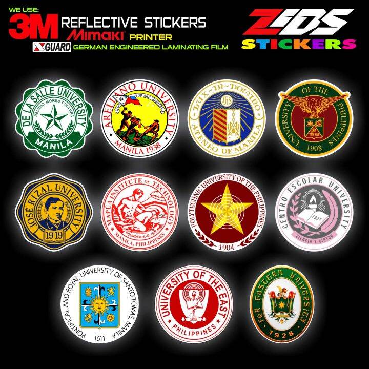 school university 3M reflective printed laminated sticker for cars ...