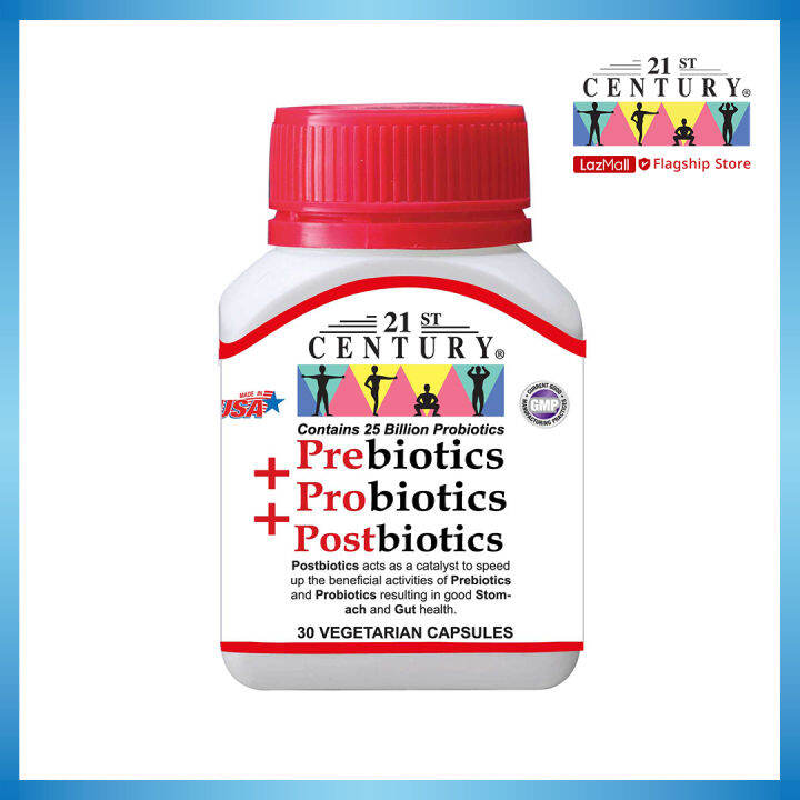 21st Century Prebiotics + Probiotics + Postbiotics (3-in-1 formula for ...
