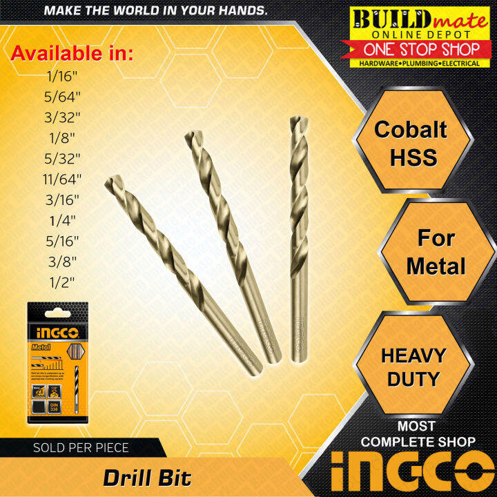 INGCO Cobalt HSS Drill Bit [SOLD PER PIECE] •BUILDMATE• IHT | Lazada PH