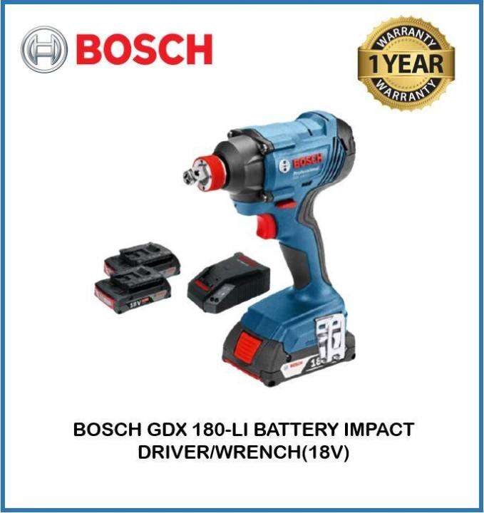Bosch Gdx 180 Li Battery Impact Driver Wrench 18v Lazada