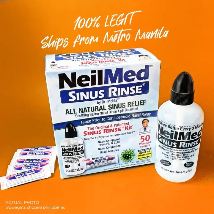 (yONeilMed Sinus Rinse Kit All Natural Sinus Relief - Bottle and Powder ...