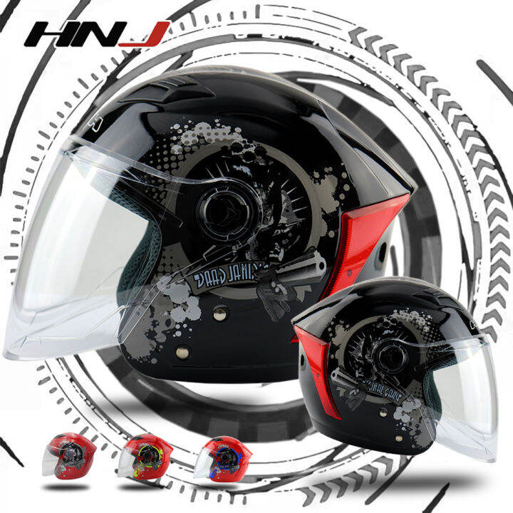 HNJ A4-001 3# man Half Helmets for Motorcycle motors helmet with womens ...