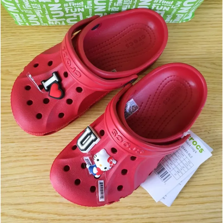 Onhand 100% Authentic Crocs 55. Crocs Baya Clog Kids Red | Lazada PH