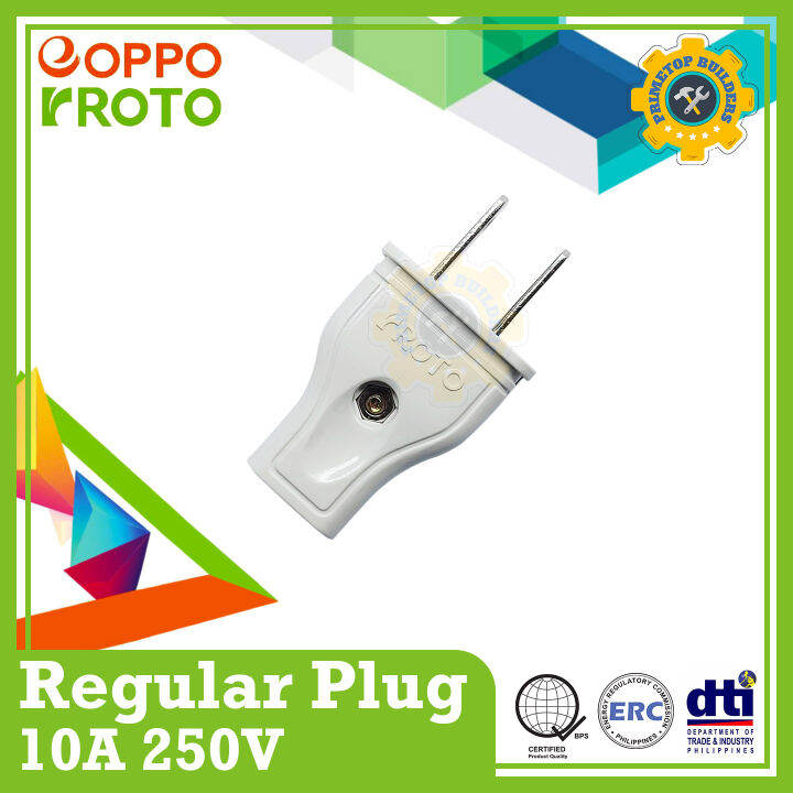 EOPPO/ROTO Regular Plug 10A 250V 002 PRIMETOP | Lazada PH