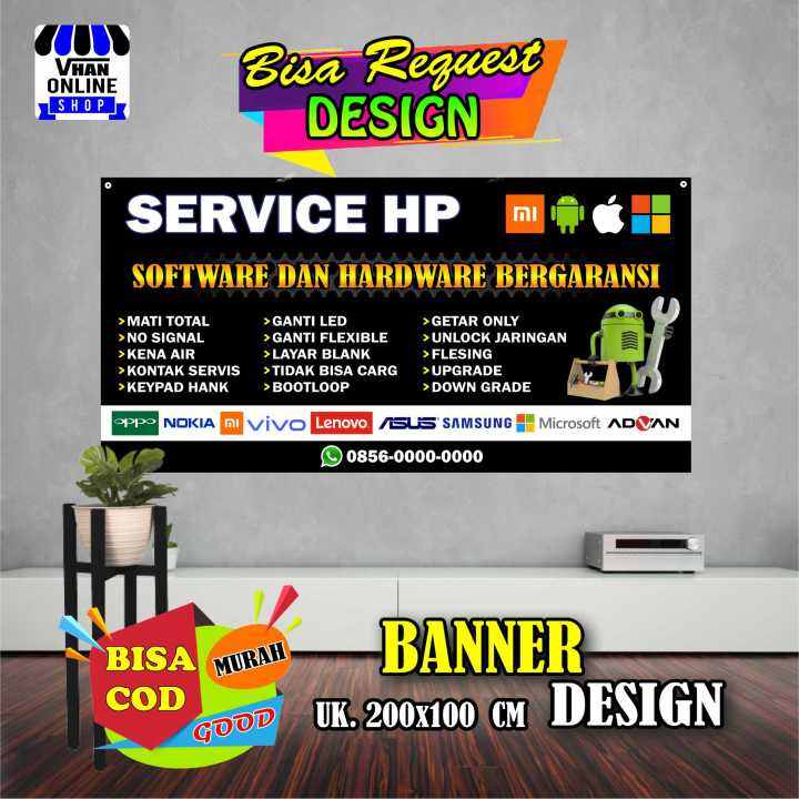 Spanduk Banner Service Hp, Handphone, Komputer, Pc, Service Elektronik ...