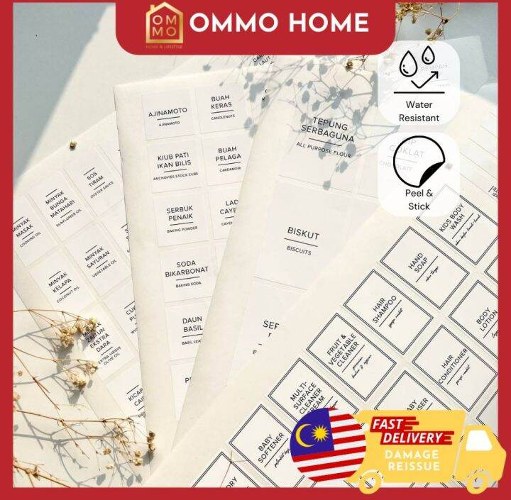 Kitchen Pantry Label Sticker Waterproof | Lazada