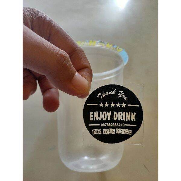 Stiker Transparan Gelas Cup Gelas Minuman | Lazada Indonesia