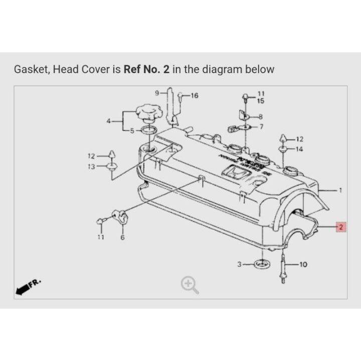 durable Valve Cover Gasket for HONDA Civic 1.5 ESI / LX (ALL) 12341-PM6 ...