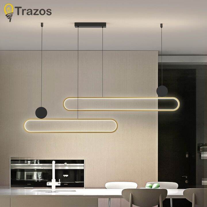 TRAZOS Modern Led Ceiling Chandeliers Living Room Dining Table Indoor ...