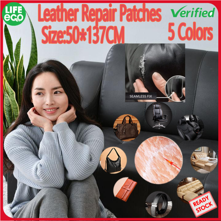 LIFE DIY 50*137CM Self-Adhesive Leather Repair Sticker for Sofa Car ...