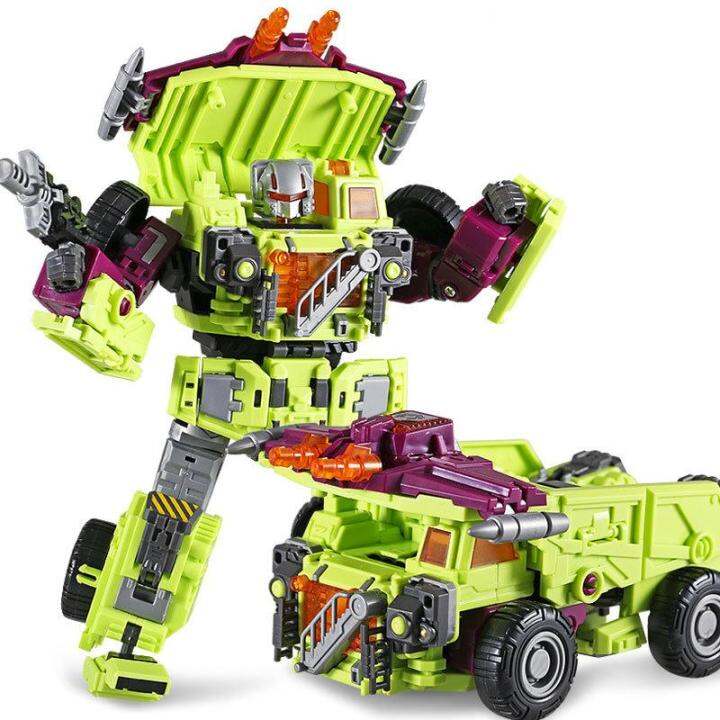 WEI JIANG 6 IN 1 NBK Transformation Devastator Boys Toys G1 Action Figures Robot Excavator ...