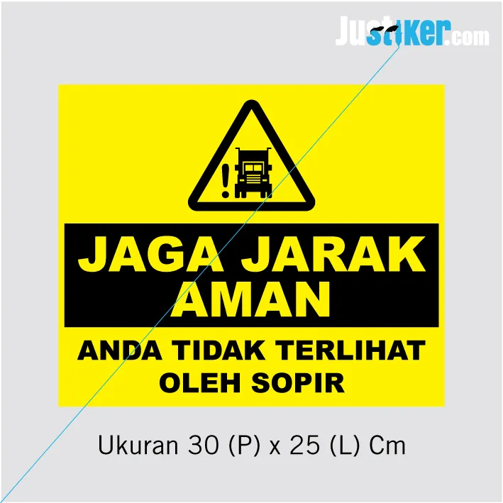 Sticker Jaga Jarak Aman, Anda Tidak Terlihat Oleh Sopir | Lazada Indonesia