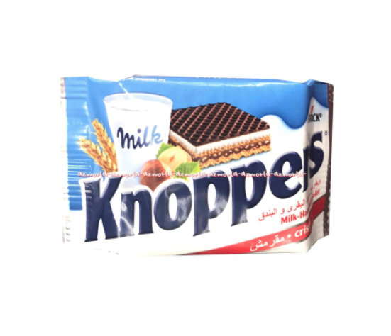 Knoppers Milk Hazelnut 3pcs Wafer Crispy Rasa Hazelnut dan Susu Knopers ...
