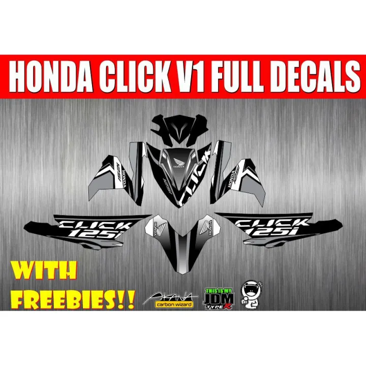 HONDA CLICK V1 FULL DECALS PRINTED LAMINATED QUALITY STICKER | Lazada PH