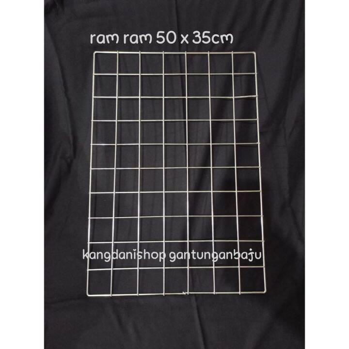 Rak ram 50 x35 cm Untuk Display Asesoris atau aneka gantungan di rumah ...