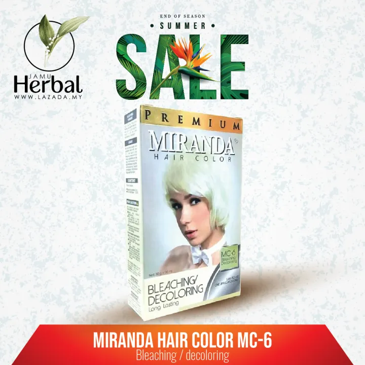 Premium Miranda Hair Color Mc - 6 Bleaching / Decoloring 30ml | Lazada
