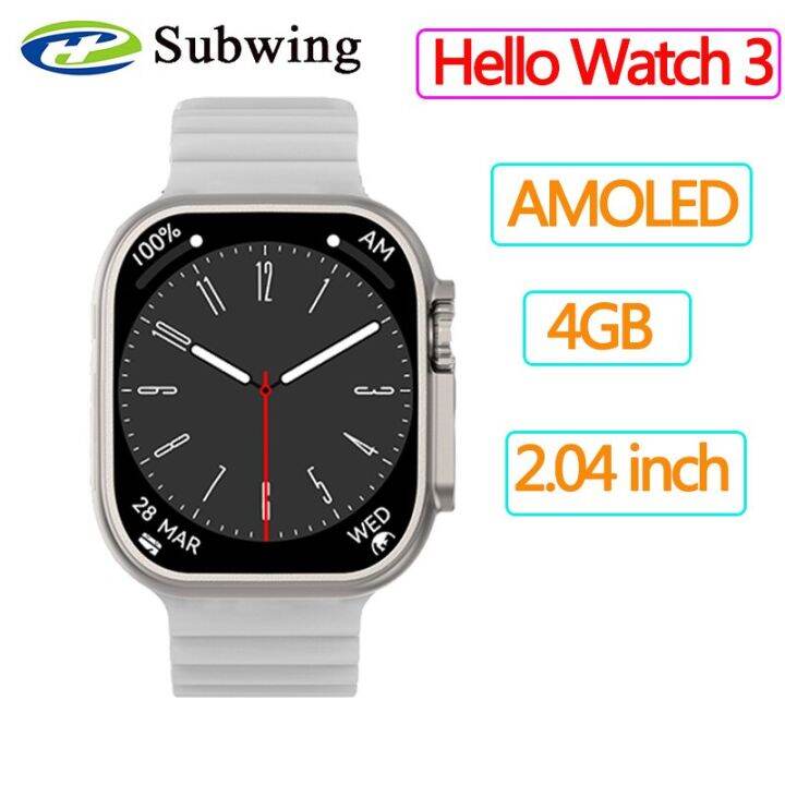 Hello Watch 3 Amoled Screen 2.04 Inch 4GB Smart Watch H11 Ultra ...