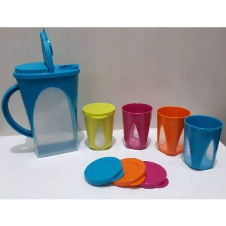Tupperware Outdoor Drinking Set 5pcs pithcer dan gelas Tupperware ...