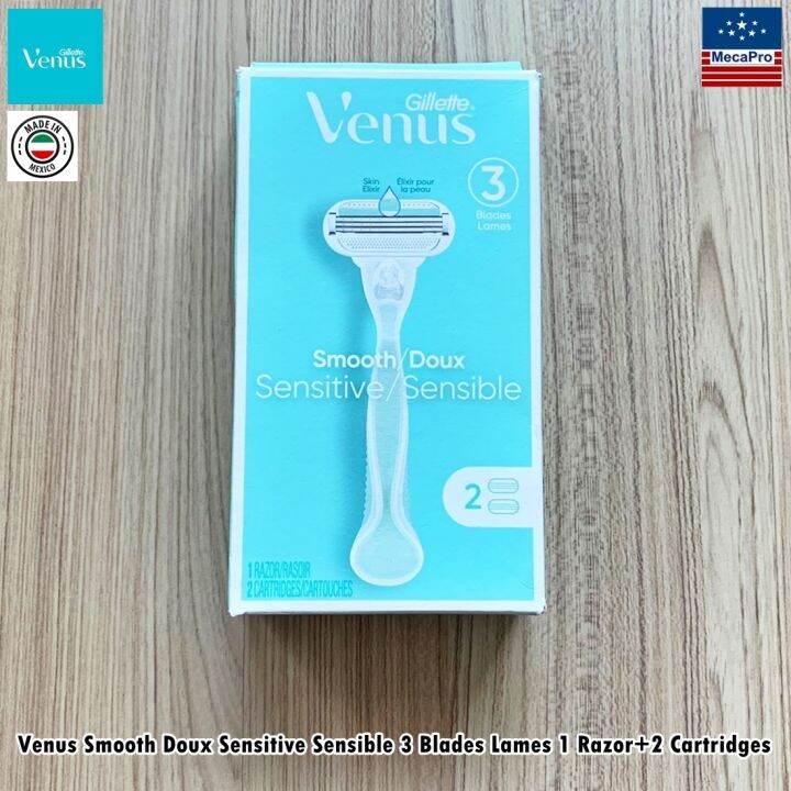 Gillette® Venus Smooth Doux Sensitive Sensible 3 Blades Lames ยิลเลตต์ ...
