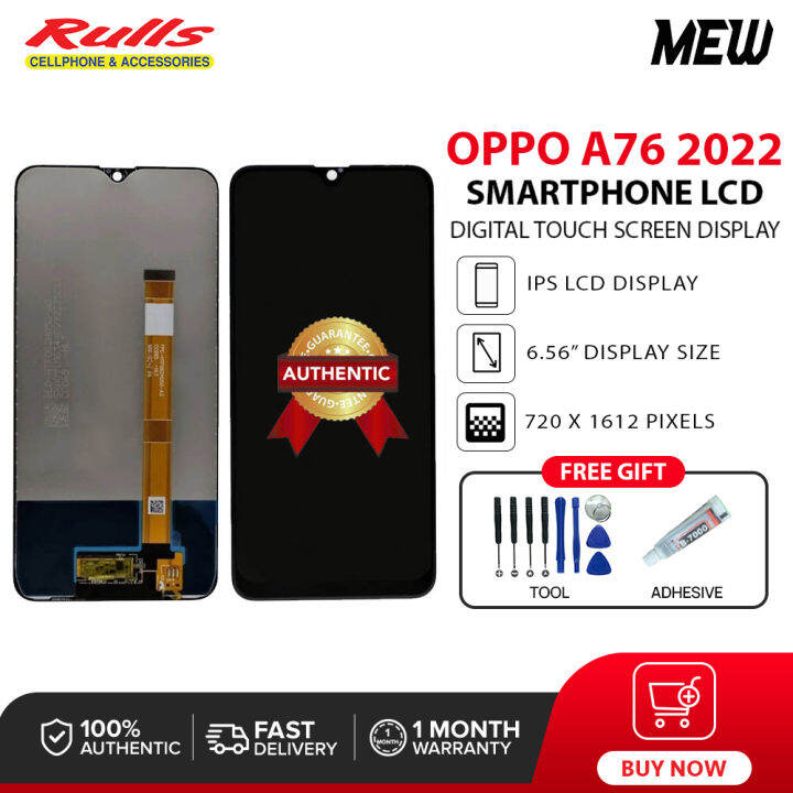 Smartphone LCD for Oppo A76 2022 Digital Touch Screen Display Frame ...