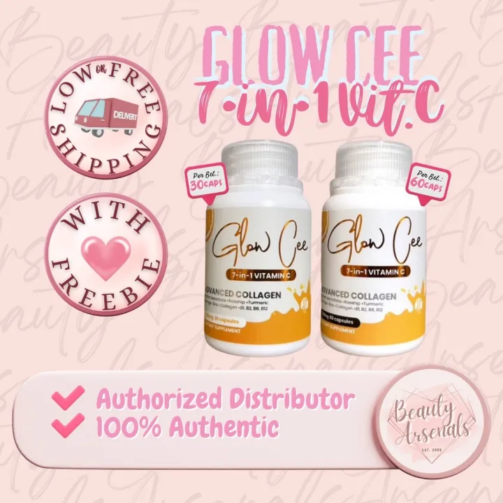 GLOW CEE 7in1 Vitamin C with Collagen [ 30 60 capsules Available ON ...