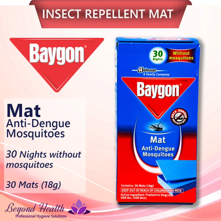 Baygon Mat Anti-Dengue Mosquitoes (30Mat[18g])30Nights Without ...