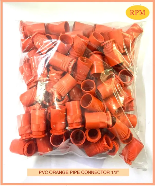 PVC Orange Pipe Connector 1/2" ( 20mm ) ( 100pcs ) | Lazada PH
