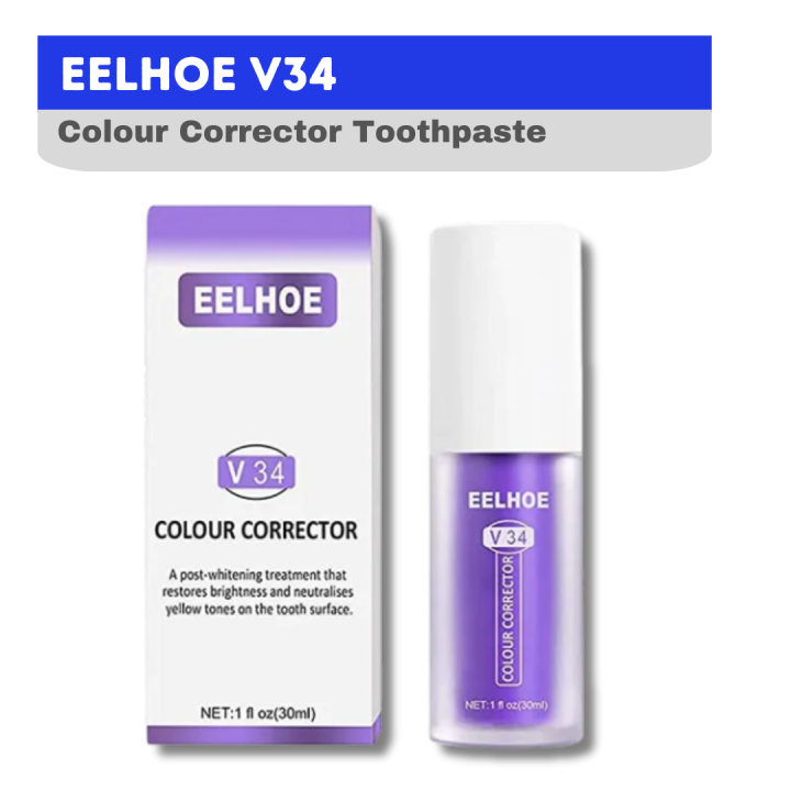 Stain Remover Powerhouse: V34 Whitening Toothpaste Color Corrector ...