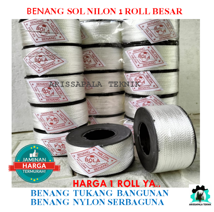 Benang Nylon Tukang Bangunan 1 Roll Besar Benang Sol Layangan Tali ...