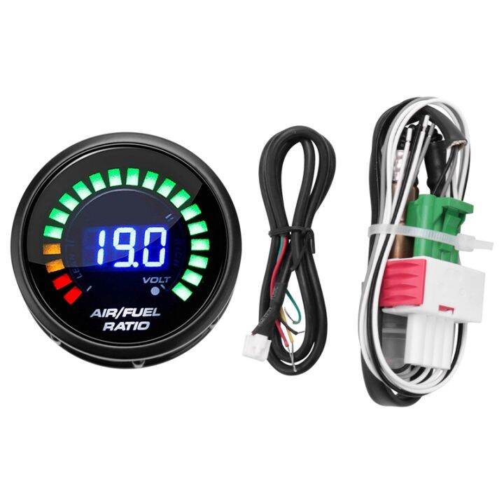 52mm Air Fuel Ratio Gauge LED Digital Display with Narrowband O2 Oxygen ...