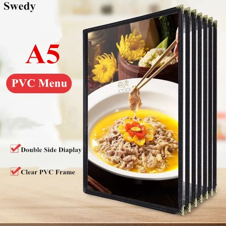 A5 Double Fold Menu Sleeves Books Restaurant Recipe Menu Paper Covers ...