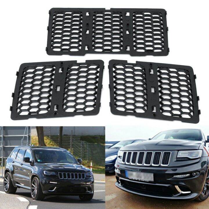 Car Black Front Grille Inserts Trim Mesh Kit for Jeep Grand Cherokee ...