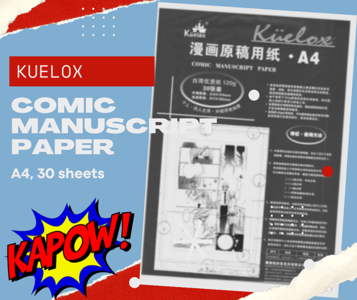 ART HUB - KUELOX Comic Manuscript Paper A4 120 gsm, 30 sheets | Lazada PH