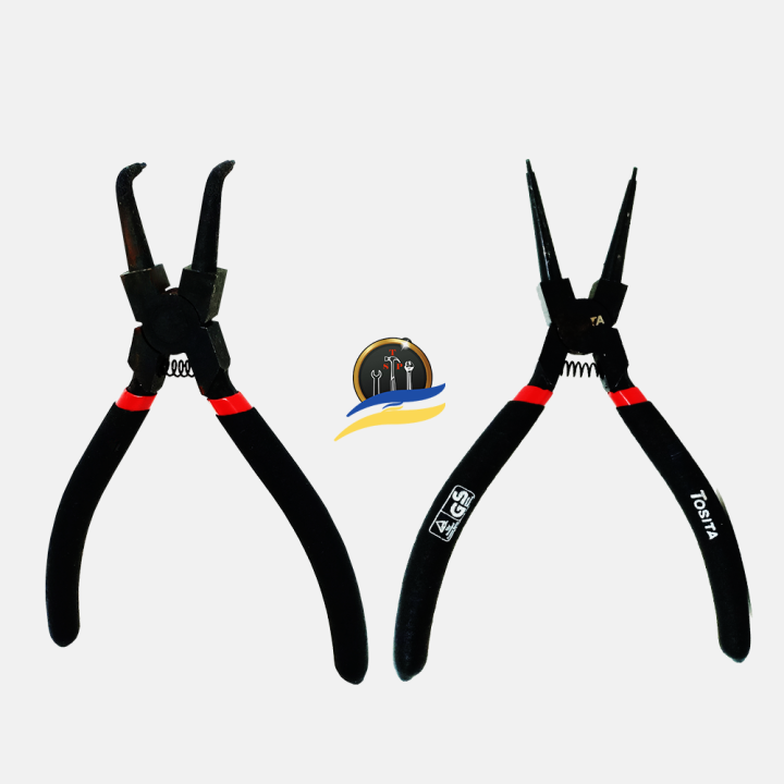 Tang Snap Ring Lurus Bengkok 6 Inch Snep Pincer Tosita Hitam Tang ...