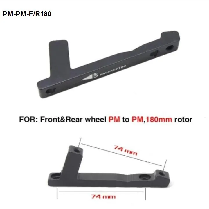 MTB Bike Disc Brake Rotors Front Rear 180mm 203mm PM/IS Caliper Adapter ...