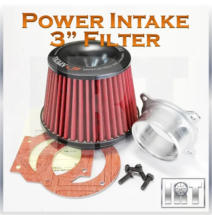 3" APEXI Power Intake Dual Funnel Air Cleaner Filter Inch Inci Penapis ...