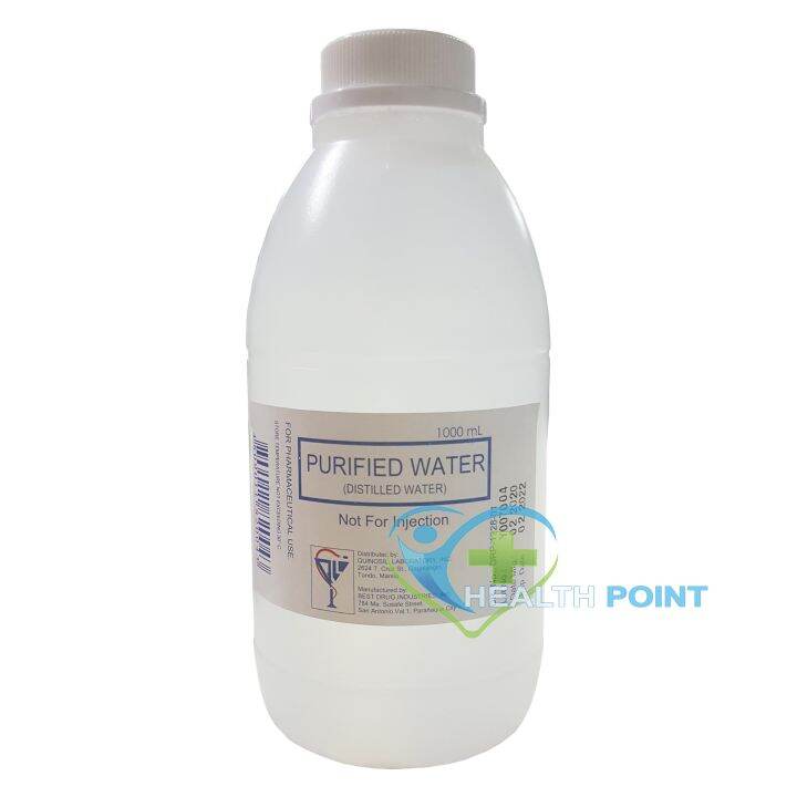 Purified Water 1L | Distilled water 1Liter (Not for Injection) | Lazada PH
