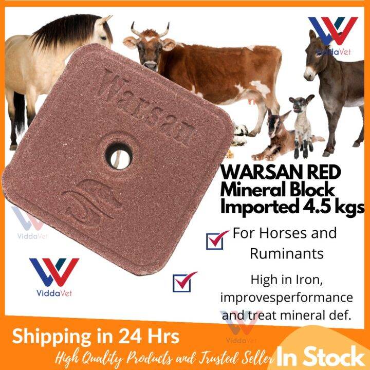 Imported WARSAN RED Trace Mineral Block 4.5 kgs for Livestock Cattle ...
