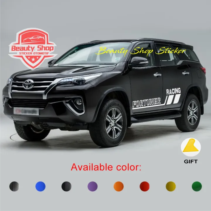 stiker toyota fortuner racing sticker cutting side body | Lazada Indonesia