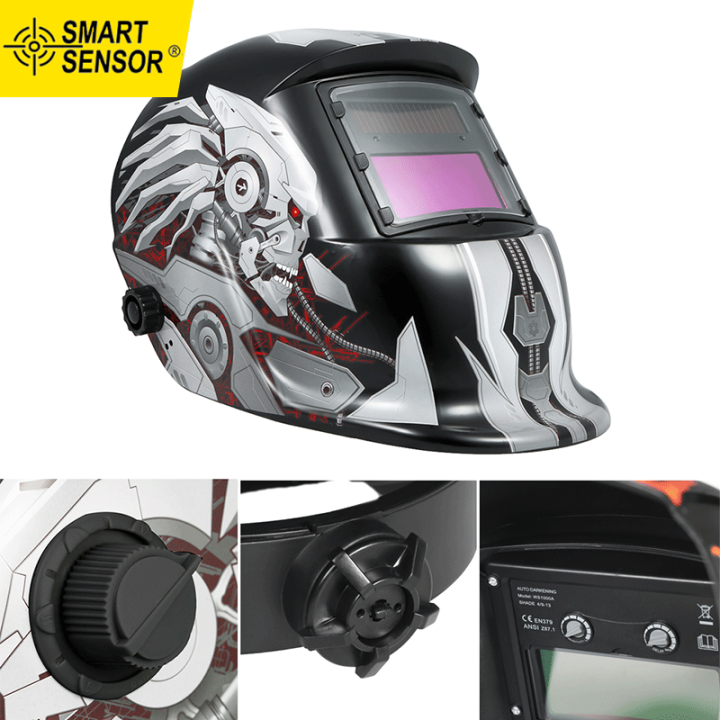 Sensor Pintar Profesional Energi Surya Gelap Otomatis Helm Las Pengelas ...