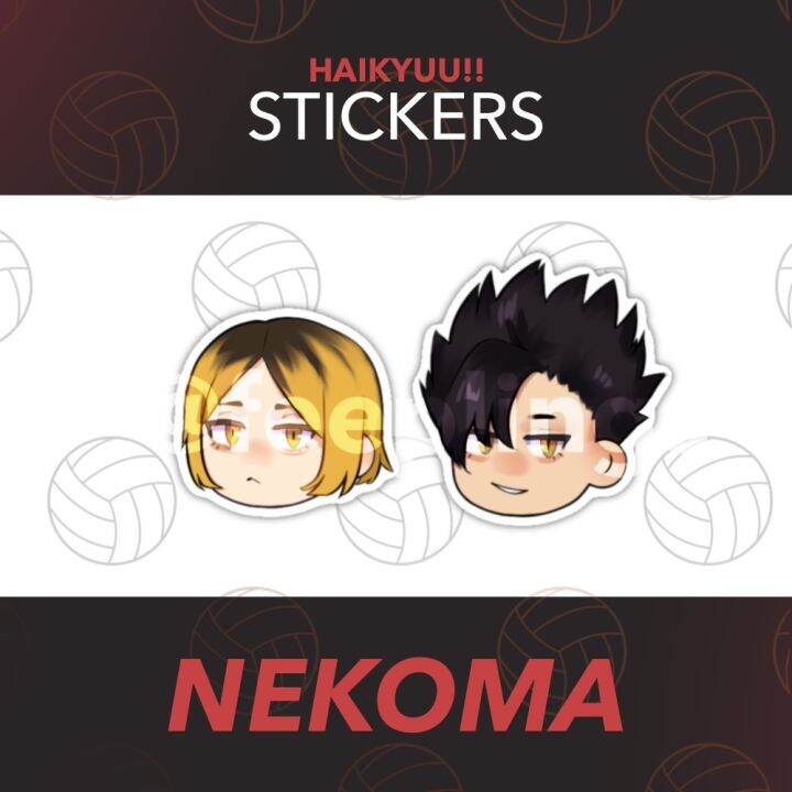 [feeplings] Haikyuu Waterproof Stickers Nekoma, Kenma Kozume, Kuroo ...