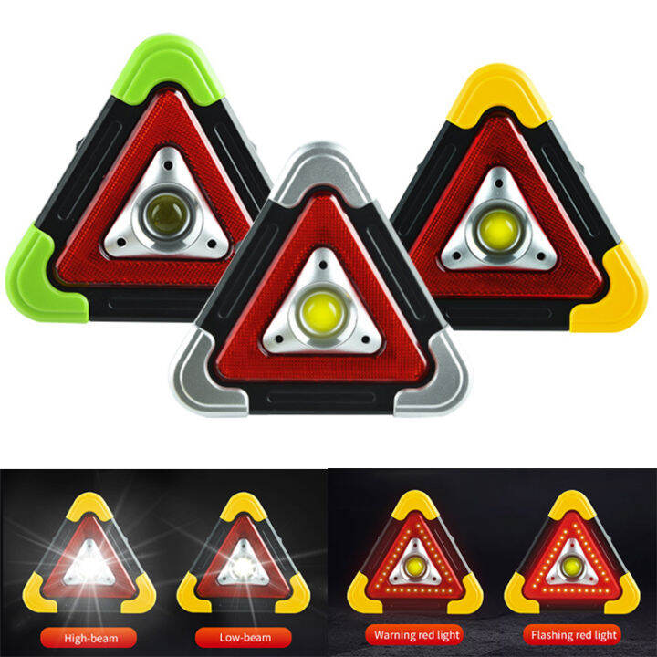 Triangle Warning Sign Triangle Car LED Work light Road Safety Emergency ...